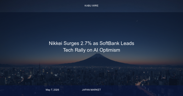 Nikkei Surges 2.7% as SoftBank Leads Tech Rally on AI Optimism | Japan ...